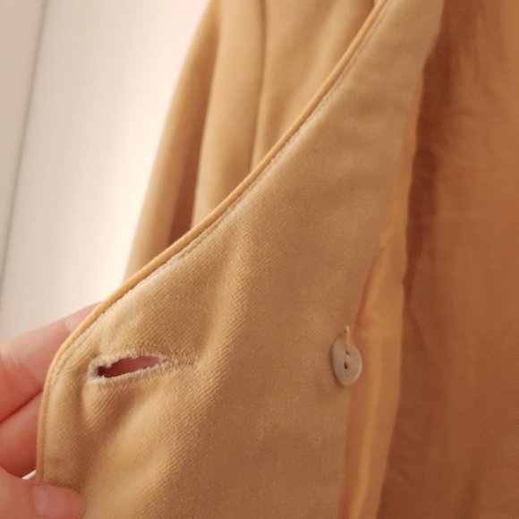 Basel | Jackets & Coats | Basel Yellow Velour Velvet Military Style ...